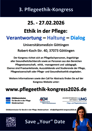 Save the Date: 3. Pflegeethik-Kongress